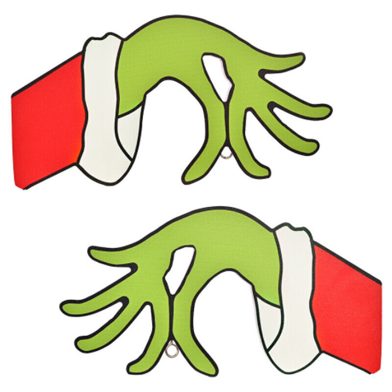 Holiday Thief Arm Hand Wooden Hanging Baubles Party Stick On Door Wall ...