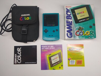 Nintendo Game Boy Color Teal Original Authentic With Box and Inserts ...