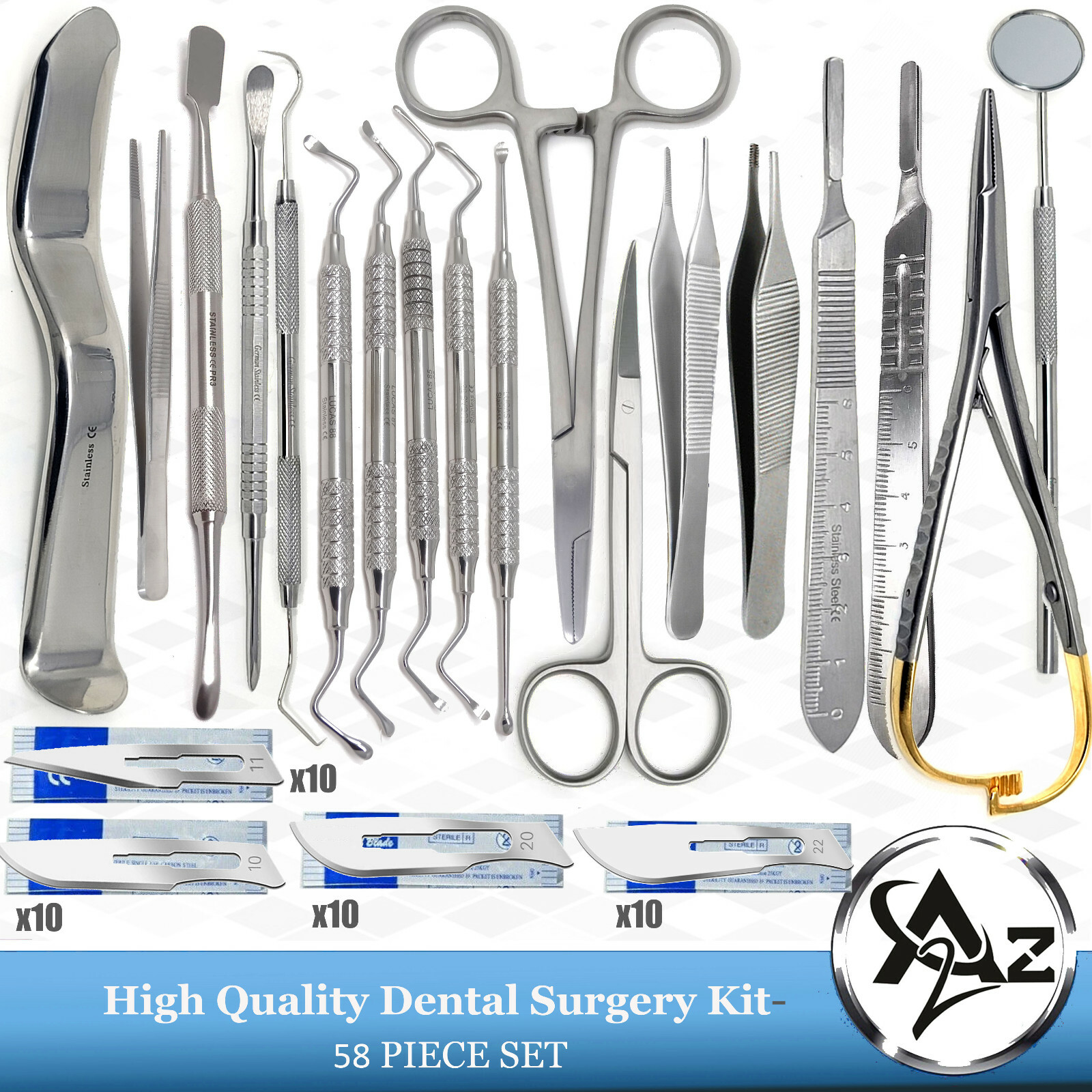 Advance OR Grade Dental Surgery Implant Kit Periodontal Scalpel BP ...