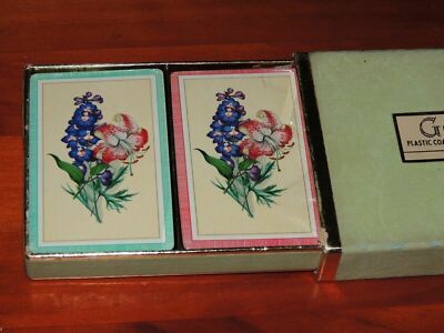 NEW 2 decks Guild Playing Cards Floral/Still Whitman Playing Card w/Tax ...