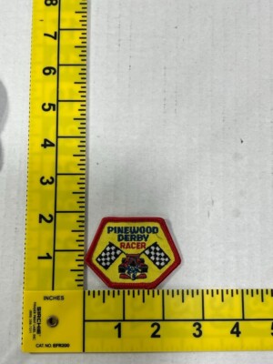 Pinewood Derby Racer Yellow and Red BSA Boy Scouts Patch | eBay