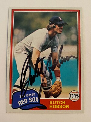 Butch Hobson Signed Topps #595 1981 Card Boston Red Sox Auto MLB RAD | eBay