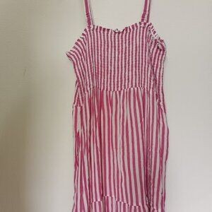 Raviya Womens Tiered Striped Dress C Pink L | eBay