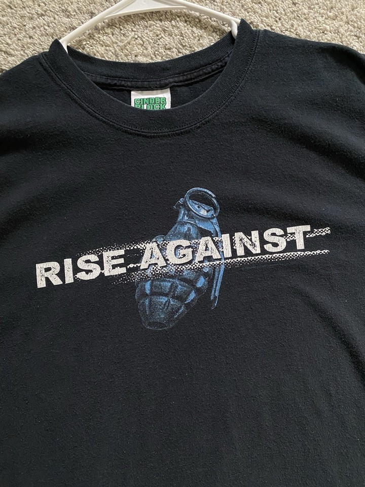 Vintage Y2K Rise Against T Shirt 2003 Grenade Cinder Block Band Punk ...