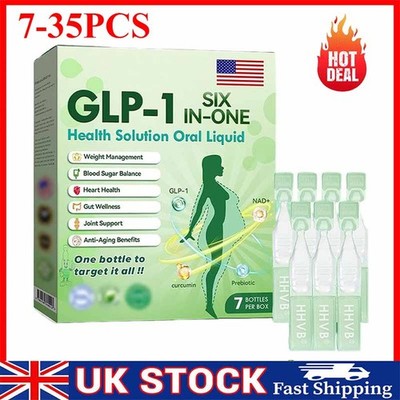 7-35PCS GLP-1 Six-in-One Health Solution Oral Liquld,one Bottle to ...