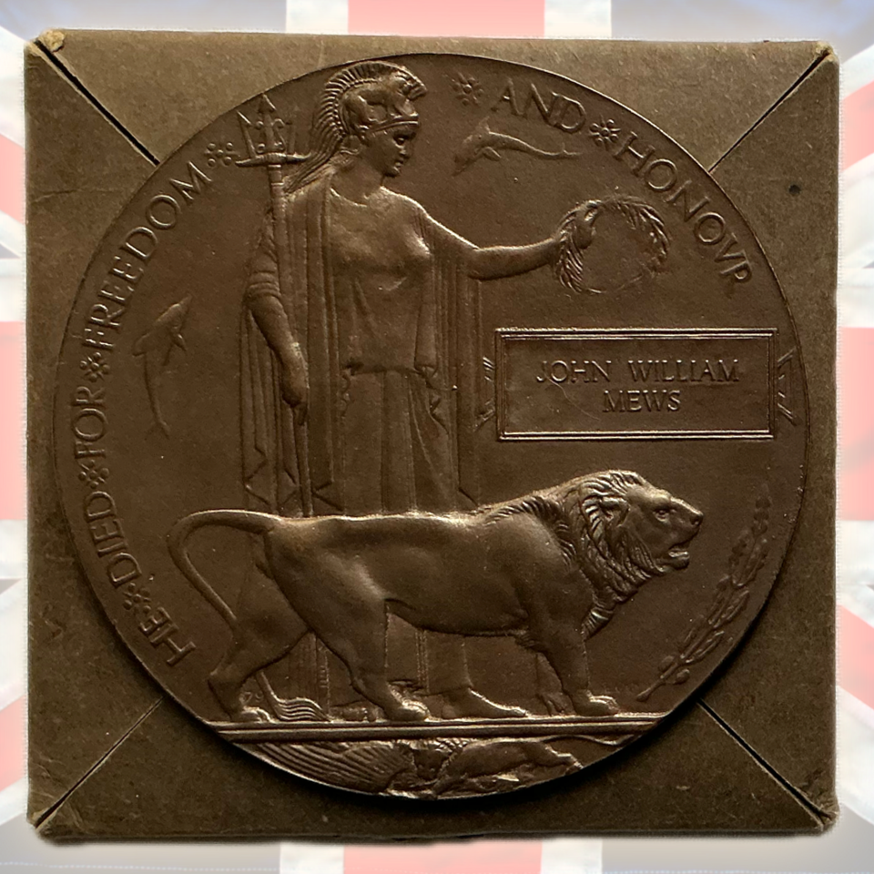 WW1 Death Penny Memorial Plaque & Matching Newbrough School Book of ...