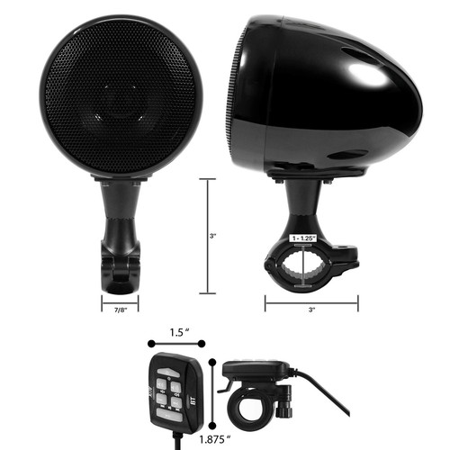 GoHawk Gen 3 Waterproof Bluetooth Motorcycle Speakers & Amplifier | eBay