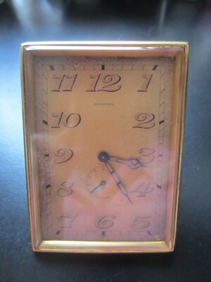 Antique Vintage Longines Goldplated Desk Clock 8-days Swiss | eBay