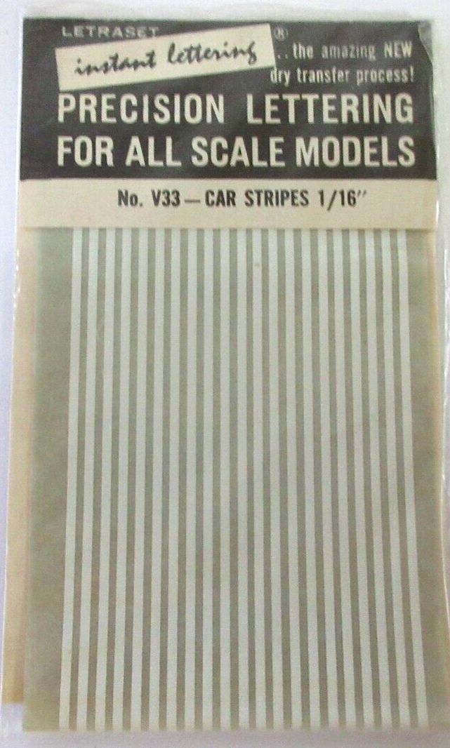 Letraset Dry Transfers #V33 Car Stripes, 1/16", WHITE | eBay
