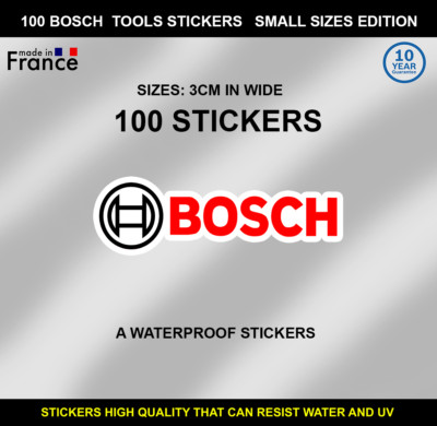 BOSCH AUTOCOLLANT WATERPROOOF STICKERS SMALL SIZES 3CM VINYLE ORIGINAL ...