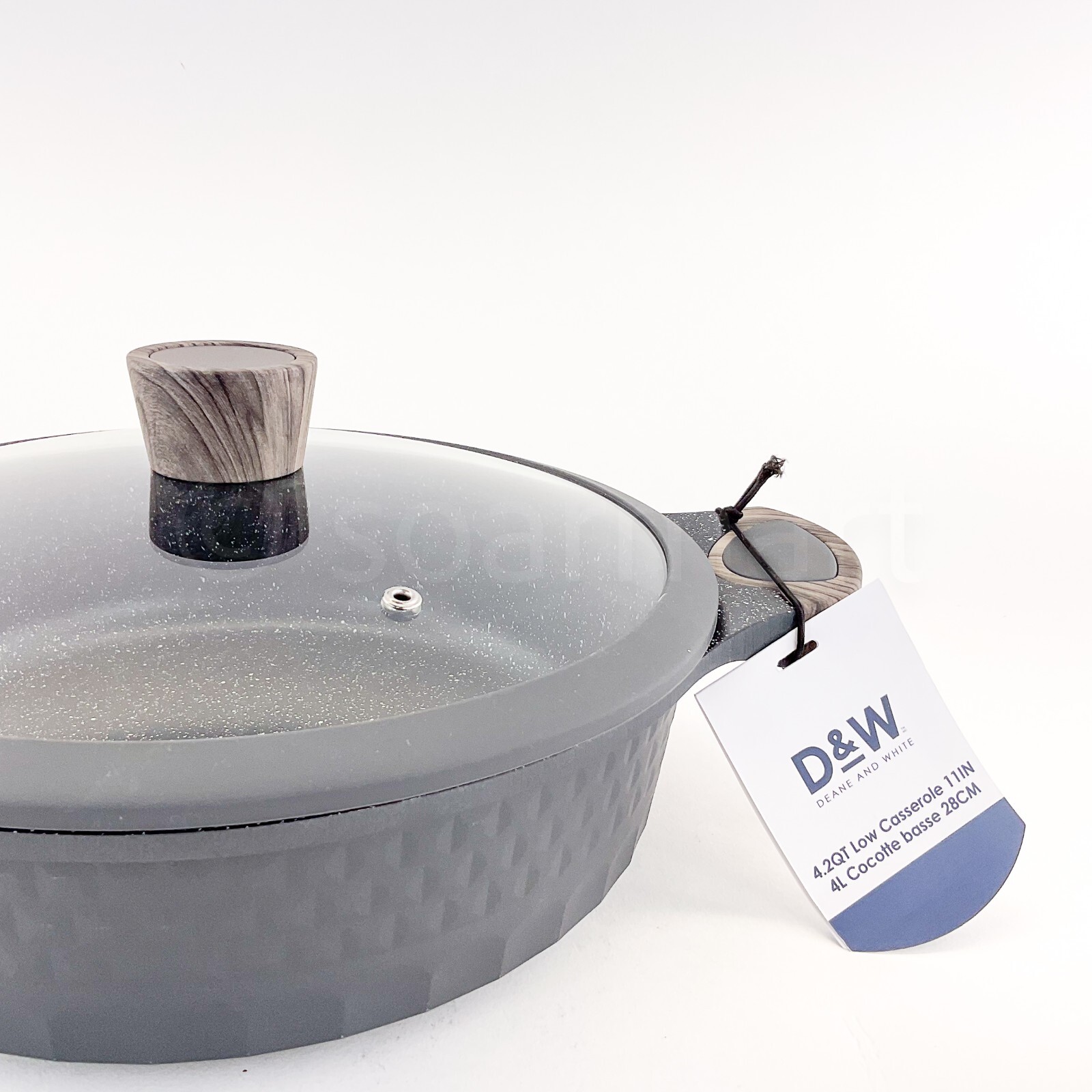 D&W Deane&White Nonstick Low Casserole / 11 In Pan Skillet With Lid ...