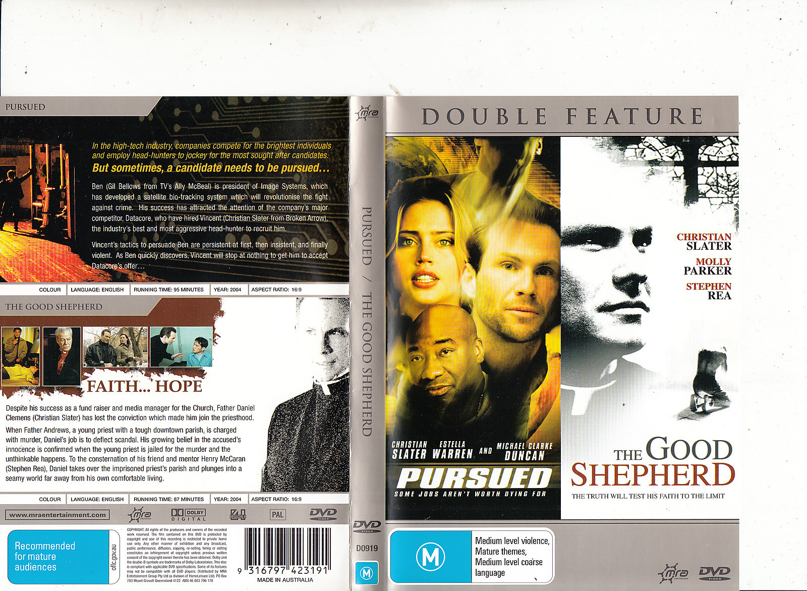 Pursued-2004-Christian Slater/The Good Shepherd-2004-2 Movie-DVD | eBay