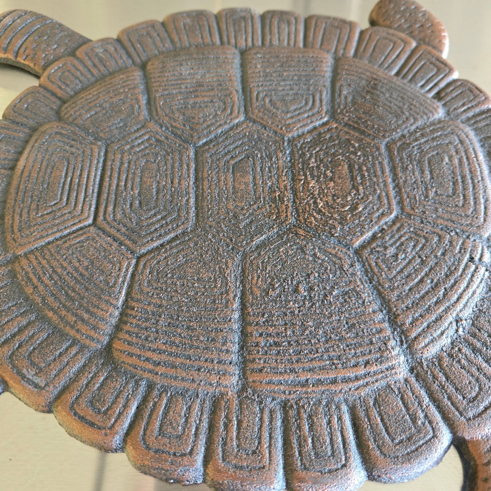 LARGE Turtle Stepping Stone Paver Decorative Cast Iron Yard Garden ...