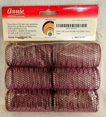 ANNIE 1-3/4" JUMBO WIRE MESH HAIR ROLLERS - 6 PCS. (1026) 2 Available ...