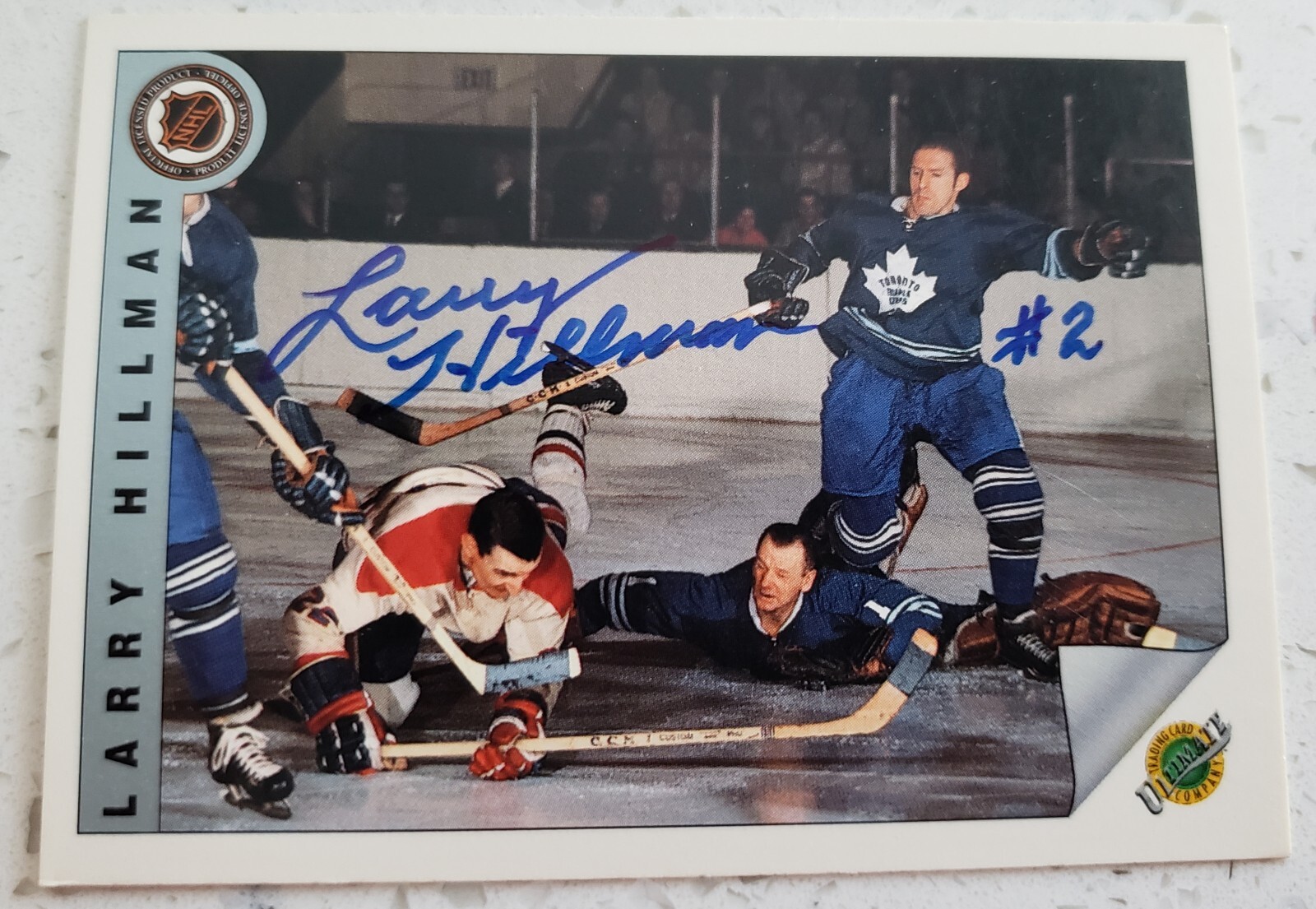 LARRY HILLMAN Autographed 1991-92 Ultimate Original Six 36 Toronto ...