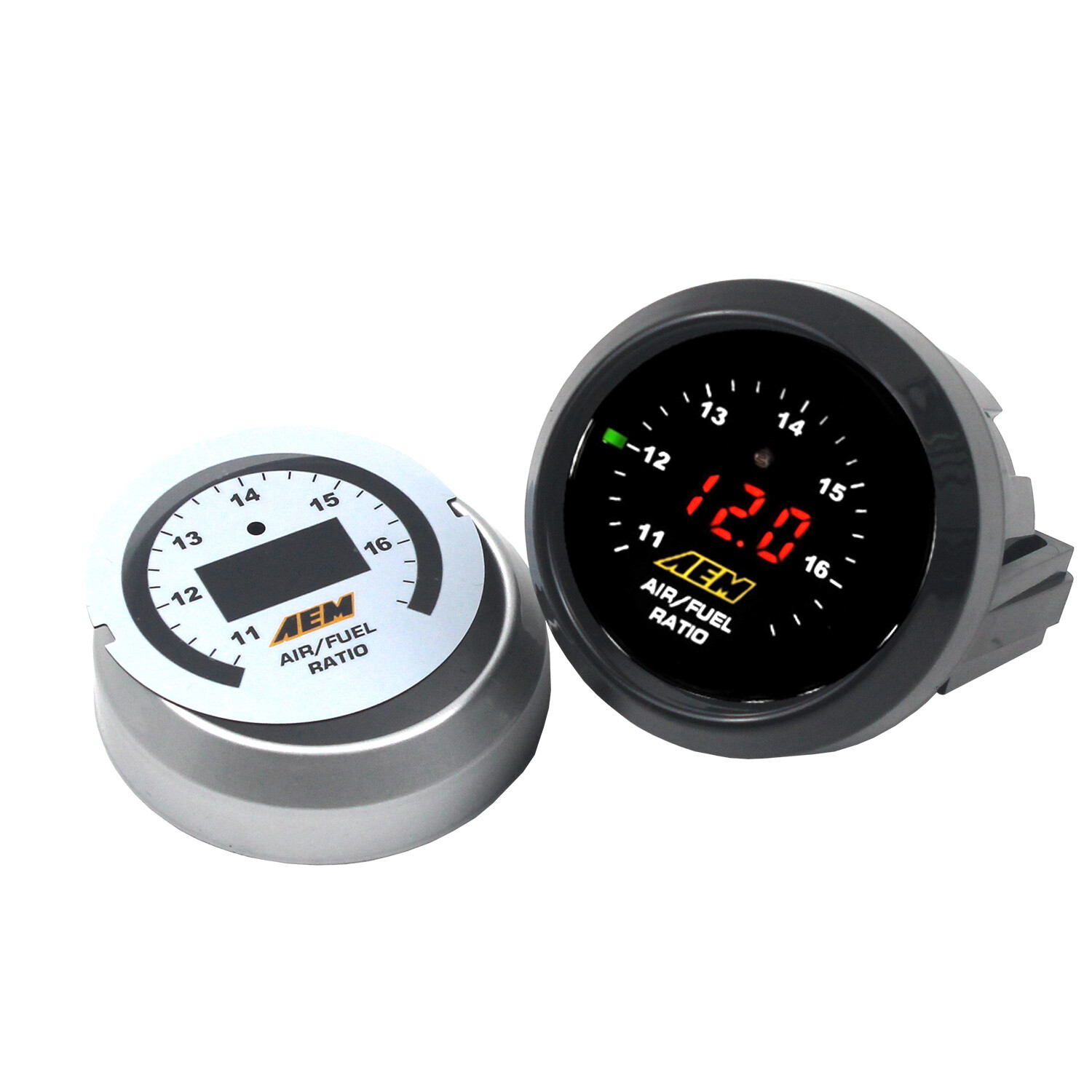 NEW AEM 52mm AFR O2 UEGO Wideband Air Fuel Ratio Gauge Kit 30-4110 LSU ...