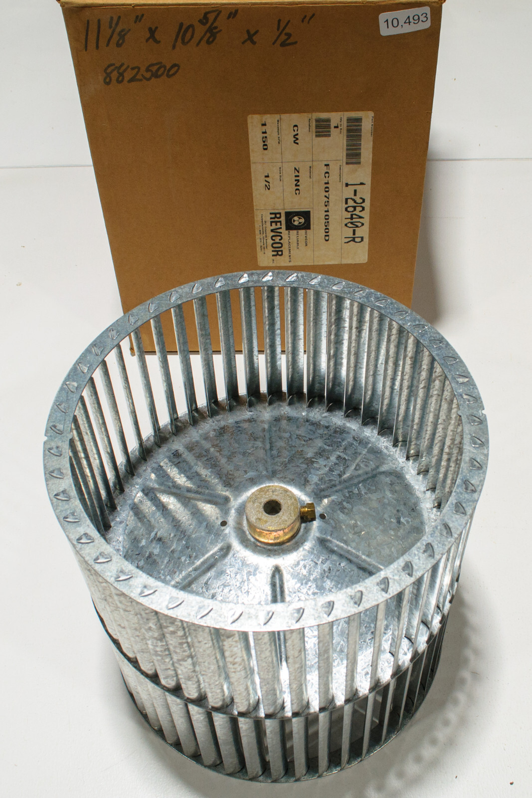 Revcor FC10751050D Blower Wheel 1-2640-R 1/2" Bore CW | eBay