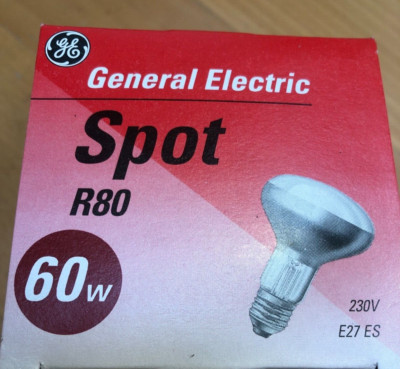 General Electric Reflector Lamp E27 60W 230V R80 Spotlight Dimmable! | eBay