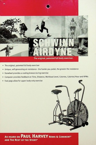 1970's PAUL HARVEY SCHWINN AIRDYNE EXCERCISER CARDBORD AD - E11-K | eBay