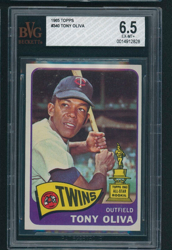 1965 Topps Tony Oliva ROOKIE CUP RC #340 BVG 6.5 EX-MT+ MINNESOTA TWINS ...