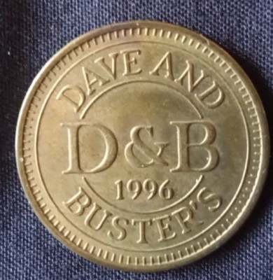ONE 1996 DAVE AND BUSTERS GAME TOKEN | eBay