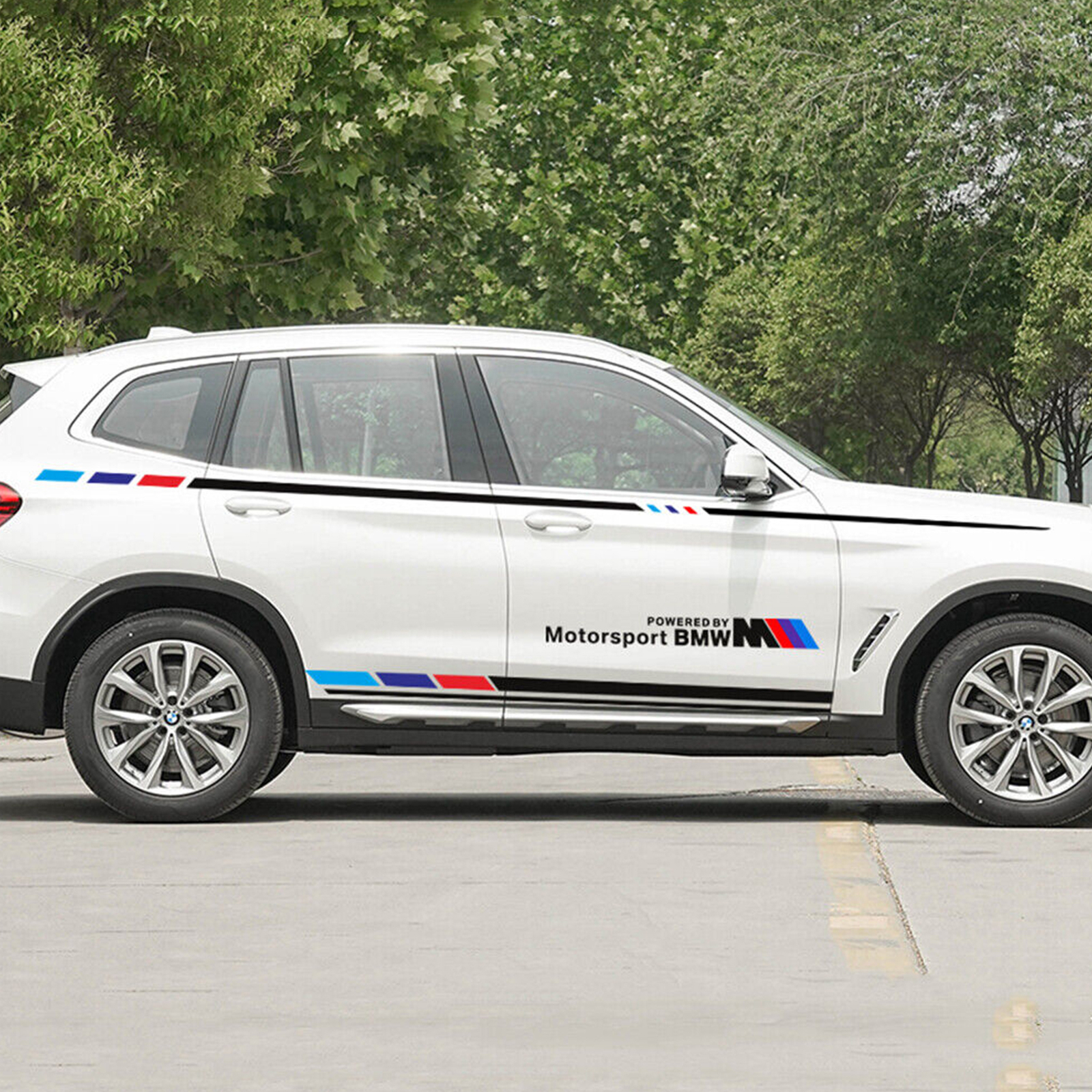 M Power Tri Color Sticker Side Skirt Decal for BMW 1 3 4 5 6 7 M3 M5 M6 ...