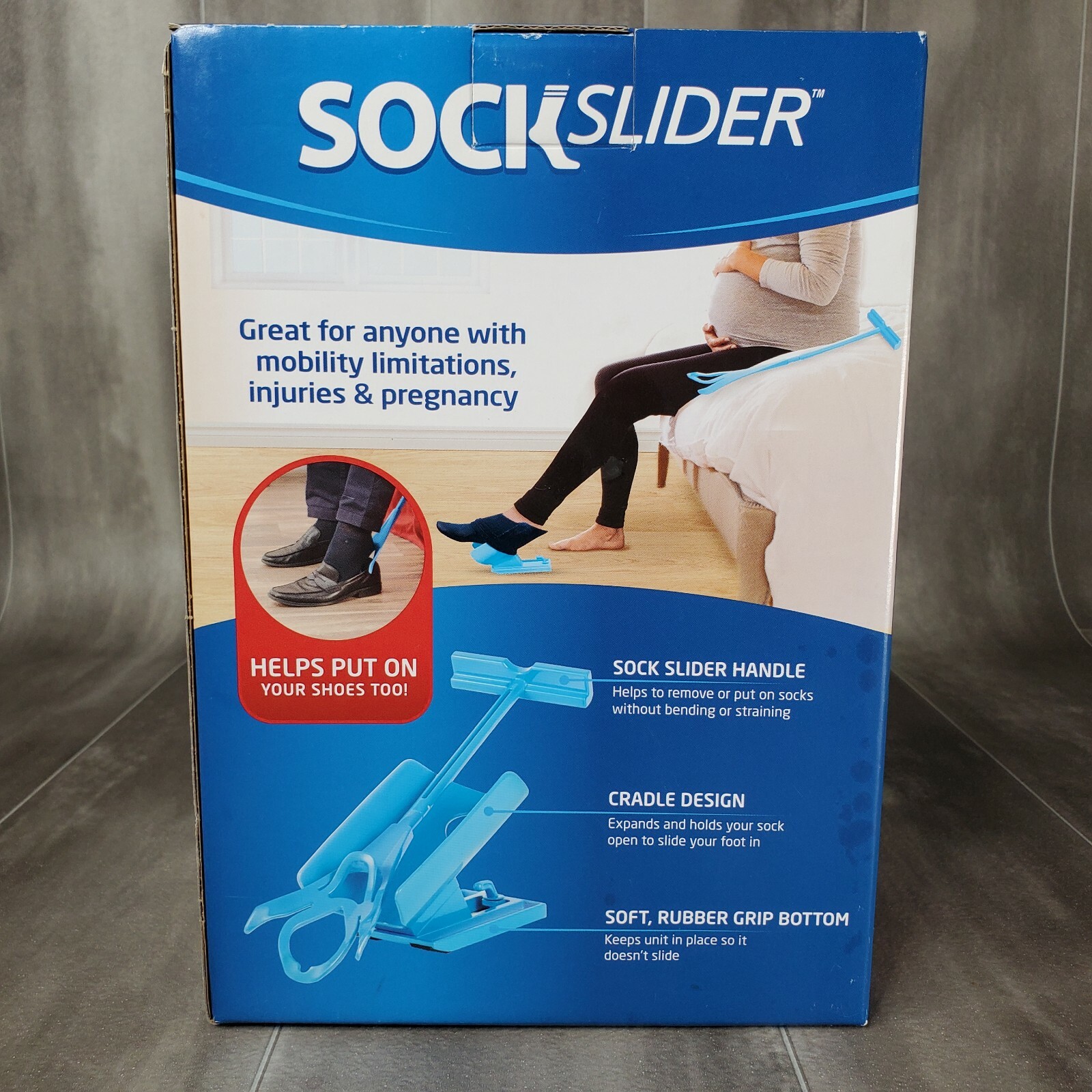 Sock Slider Easy on off Sock Aid Kit Shoe Horn Pain Free No Bending ...