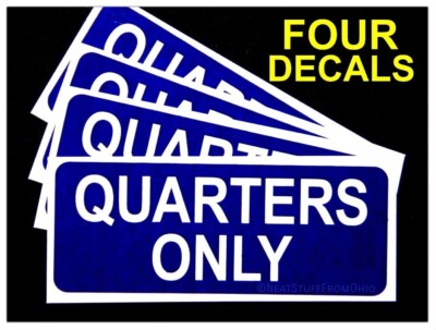 QUARTERS ONLY, AIR / VACUUM / VENDING MACHINE, 4 LARGE HIGH-QUALITY ...