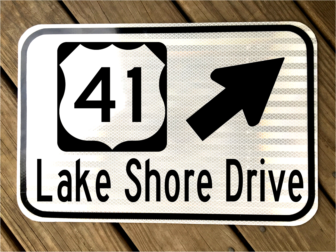 LAKE SHORE DRIVE US 41 Highway road sign Chicago Lake Michigan 12x18 ...