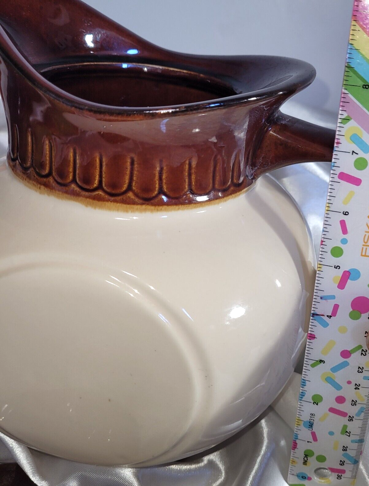 McCoy Art Pottery Rooster Pitcher Large Footed with Lid #202 USA ...