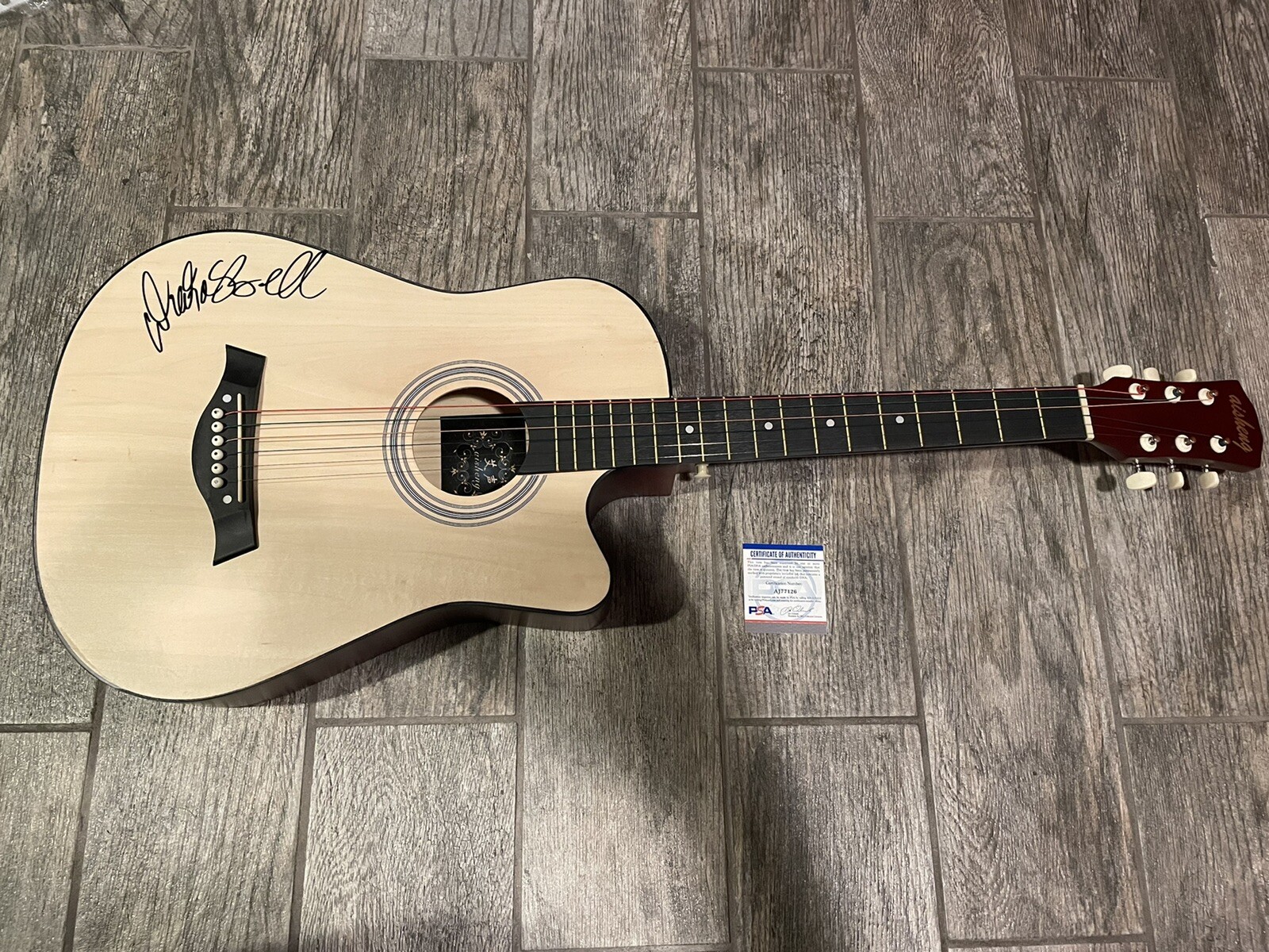 DRAKE BELL SIGNED F/S ACOUSTIC GUITAR PSA/DNA COA AUTOGRAPHED DRAKE ...