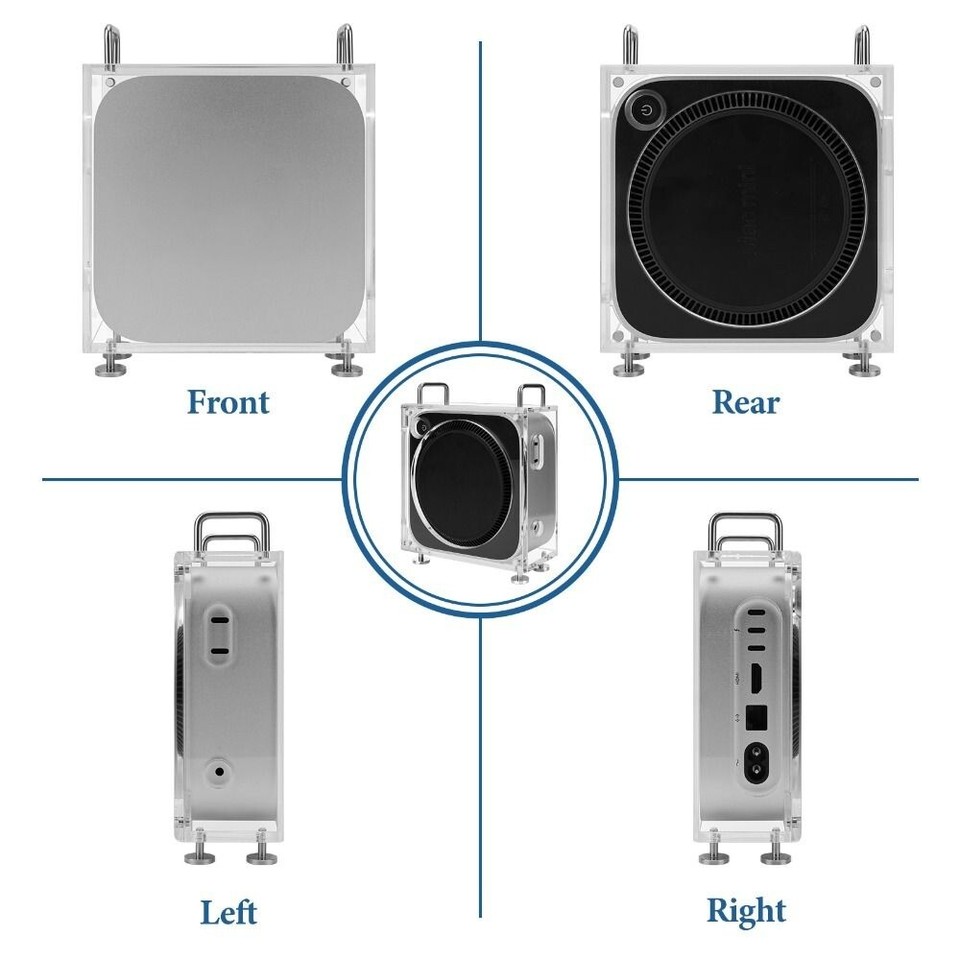 Dustproof Computer Chassis Stand for Mac Mini M4/M4 Pro 2024 Desktop ...