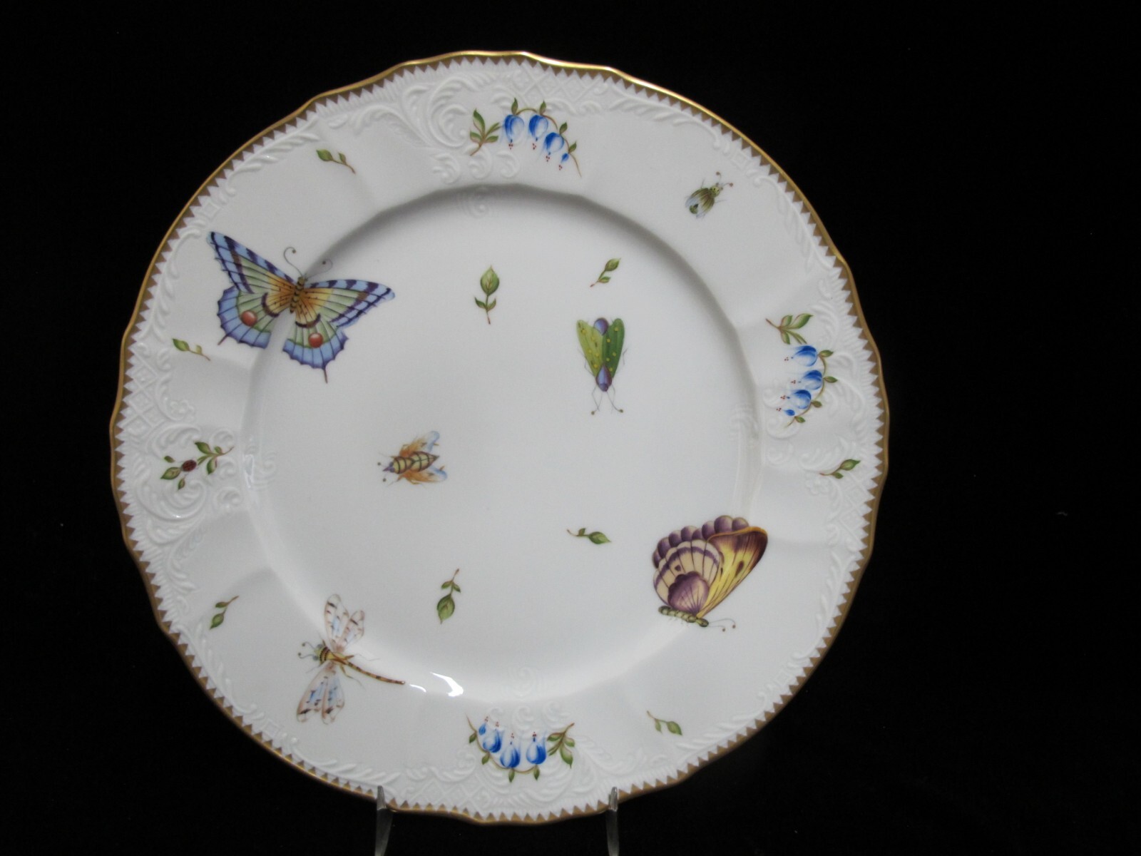 ANNA WEATHERLEY Spring in Budapest BUTTERFLY 24k Accent 10 5/8" Dinner ...