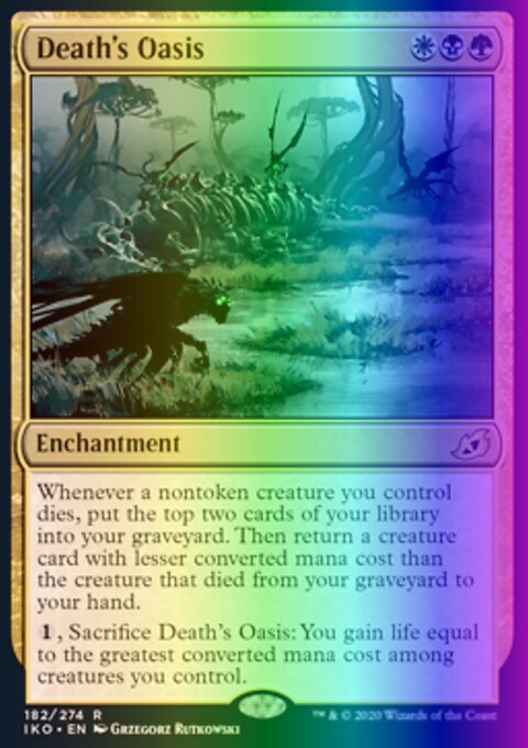 MTG Magic the Gathering Death's Oasis (182/434) Ikoria Lair of ...