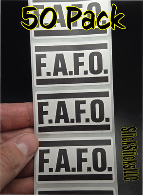 50PCS "F.A.F.O." bulk stickers decal labels around and find out fafo | eBay