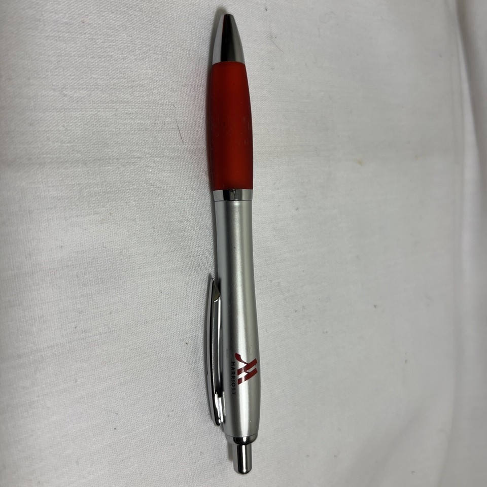 10 Marriott Hotel Executive Business Pens Silver Red Logo New & Pre ...
