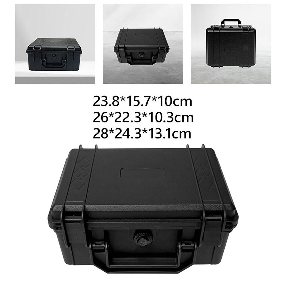 Hard Case Storage Bin Carry on Container Lock Box Cameras Portable Tool ...