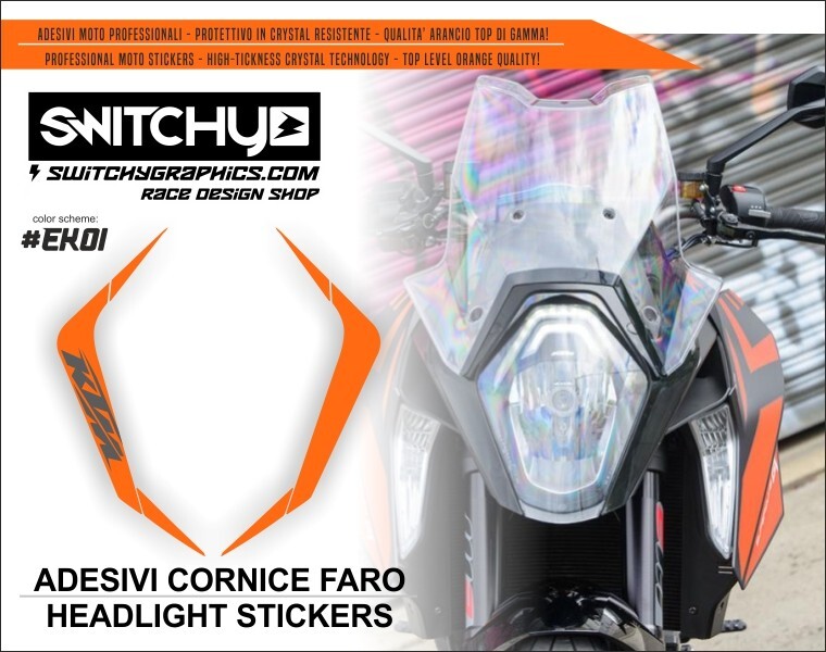 ADESIVI FARO ANTERIORE "01" per KTM 1290 SUPER DUKE GT 2016 2017 2018 ...