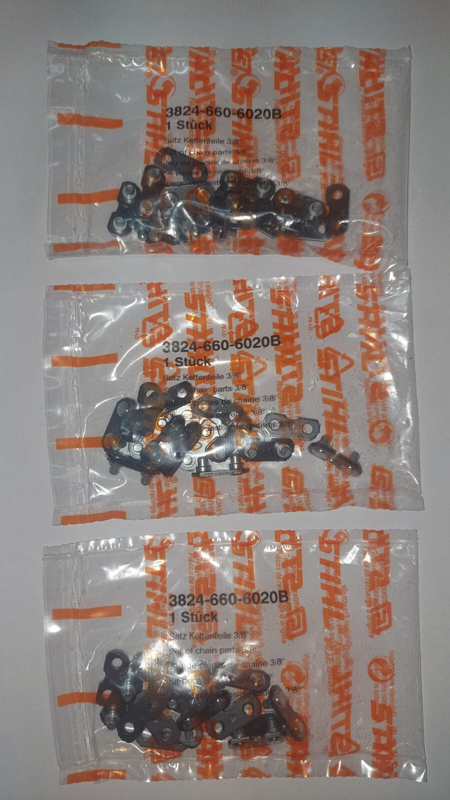 Stihl Original 3/8" Chain Joiners Tie Straps Joining Links 3824 660 ...