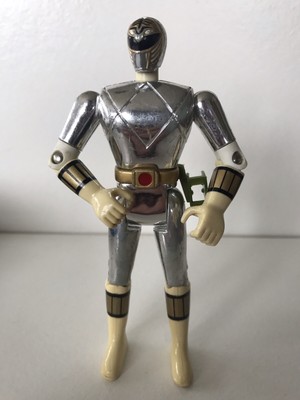 Power Range Figure - MMPR Silver White Ranger - Multi Buys 1 P&P (A1541 ...