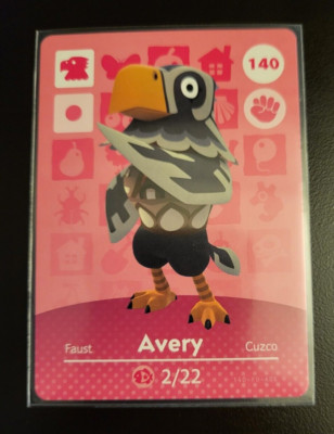 Avery - 140 - Series 2 - Authentic Animal Crossing Amiibo Card | eBay