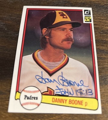 Danny Boone San Diego Padres Autographed Signed 1982 Donruss #187 ...