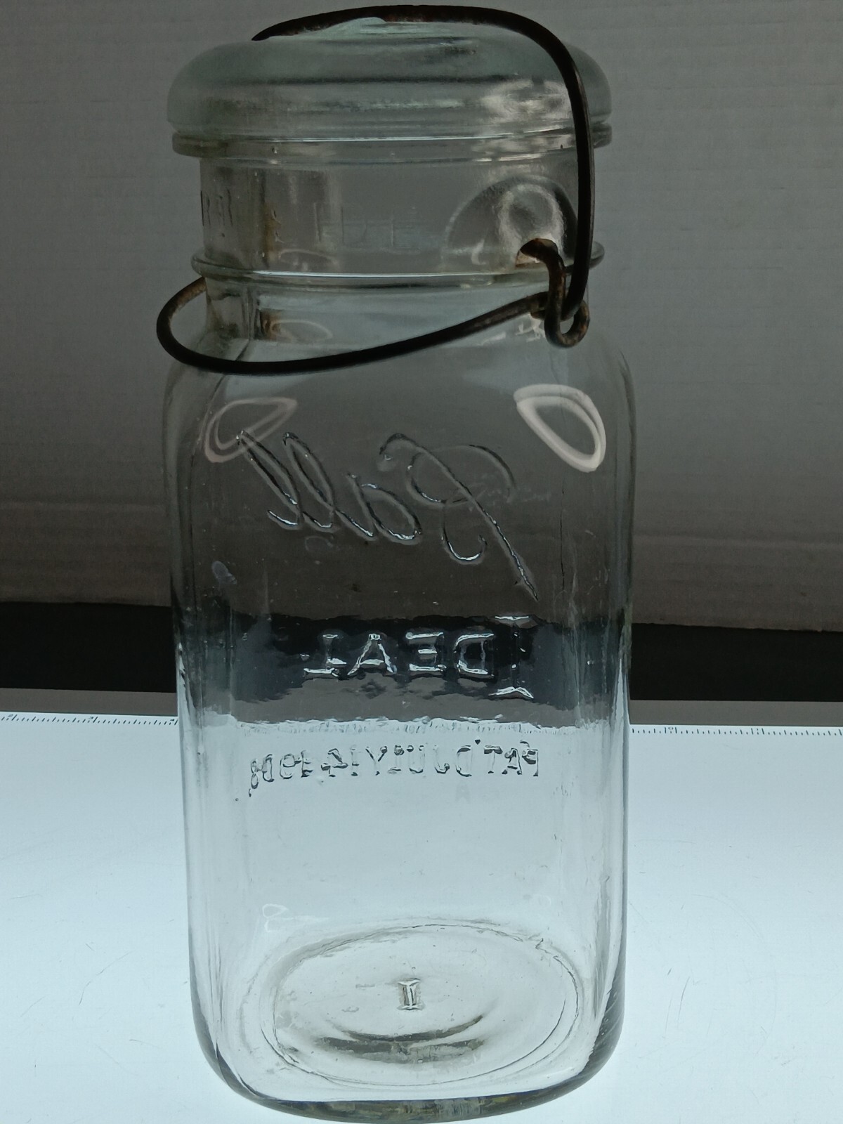 Vintage Ball Ideal Mason Jar Square Body PAT'D July 14 1908 Quart | eBay