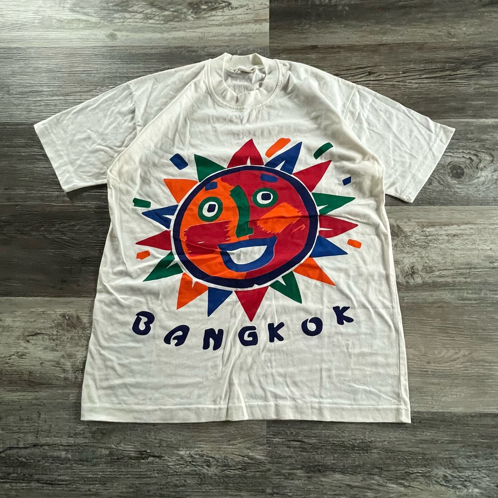 vintage 1990s bangkok colorful sun art graphic touris… - Gem