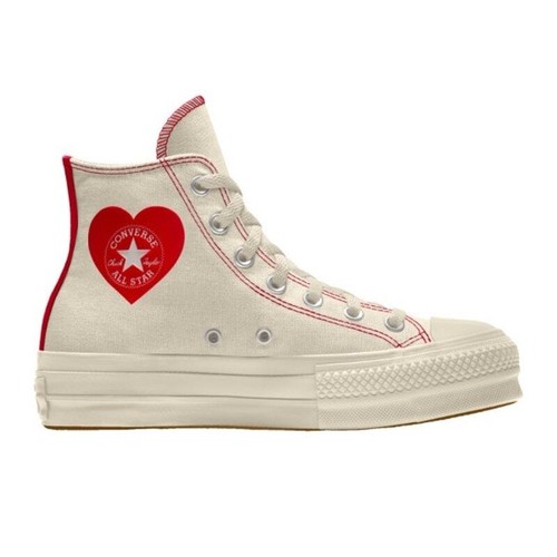 Converse Chuck Taylor All Star | Size | High Top Shoes Hearts White ...