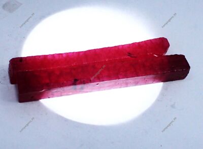 232Ct Natural Earth Mined Ruby Huge Rough Red Rod Rough LOOSE GEMSTONE ...