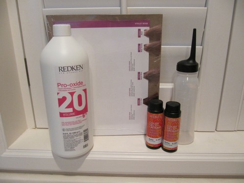Redken Color Gels Lacquer 4VRo & 6VRo,Applicator Bottle,20vol Developer ...