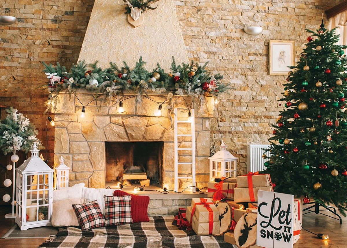 Christmas Chimney Background