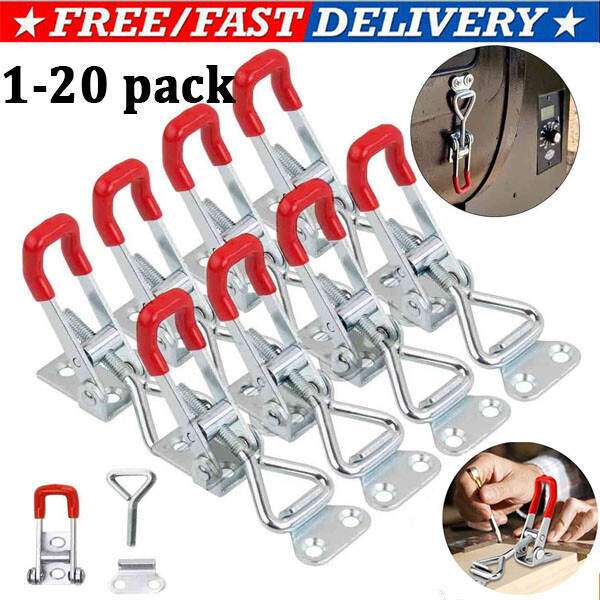 2 PCS Steel Toggle Latch Catch Adjustable Lock Clamp Anti-rust Clip For ...