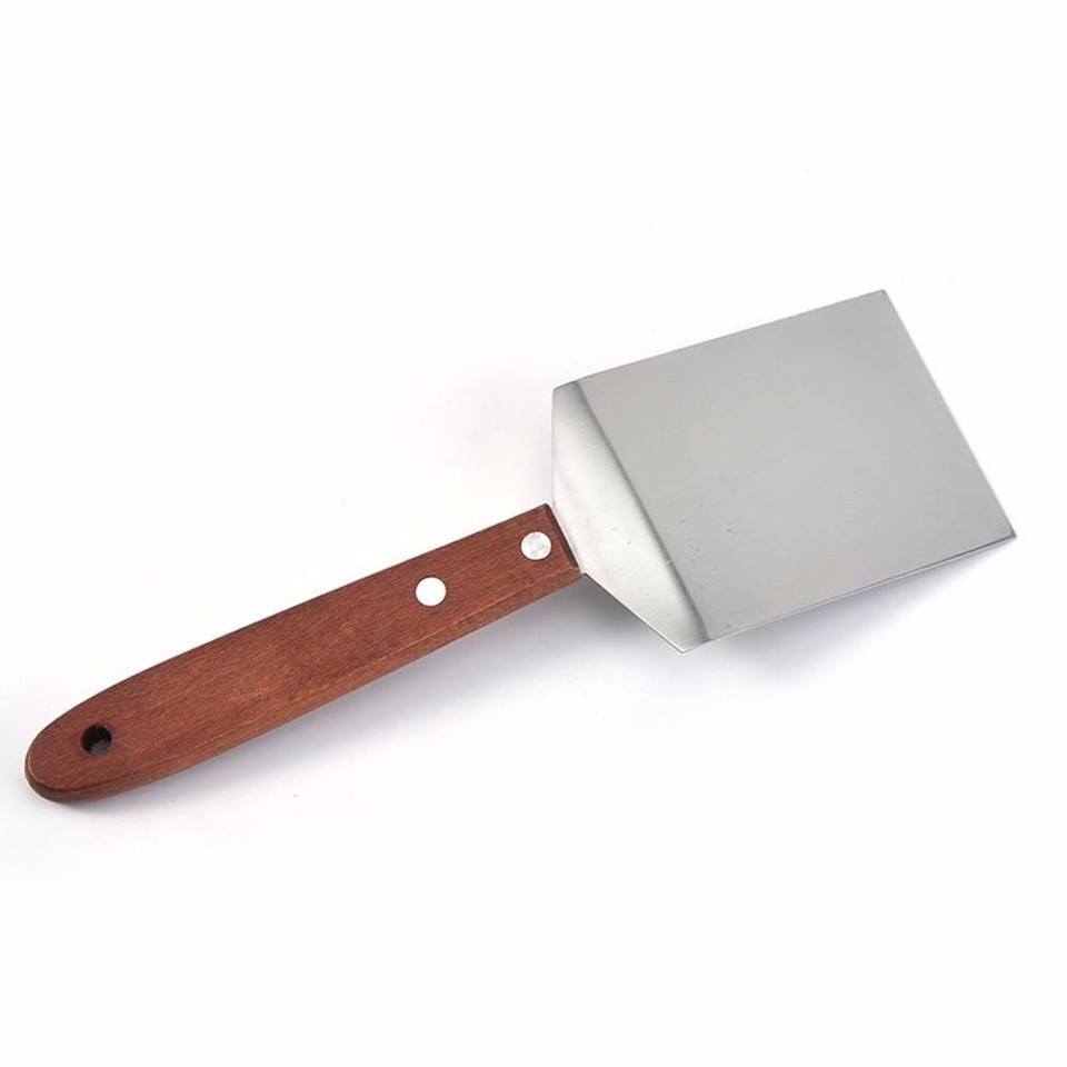 Spatula Stainless Steel Cookie Spatula With Wood Handle Small Square ...
